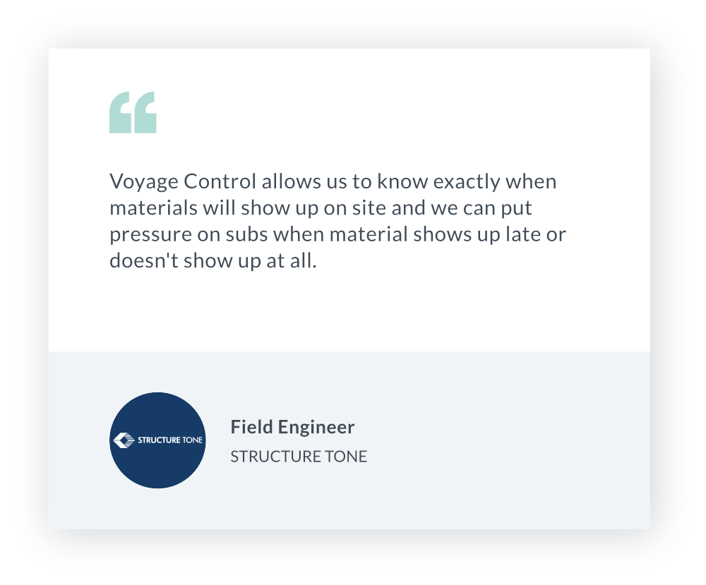 Voyage Control - Construction Logistics Software
